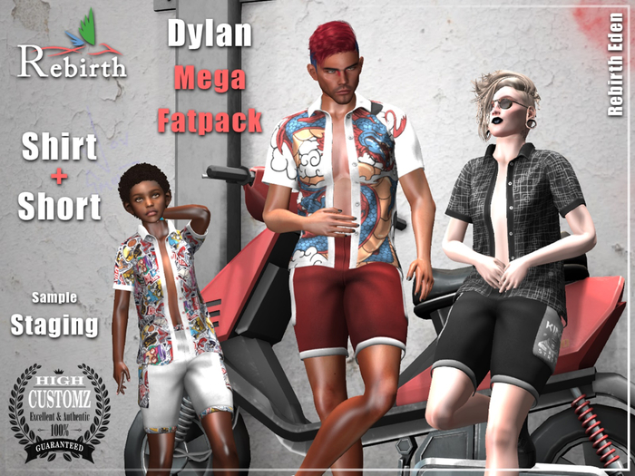 Second Life Marketplace - Dylan outfit for REBIRTH Eden body - MEGA FATPACK